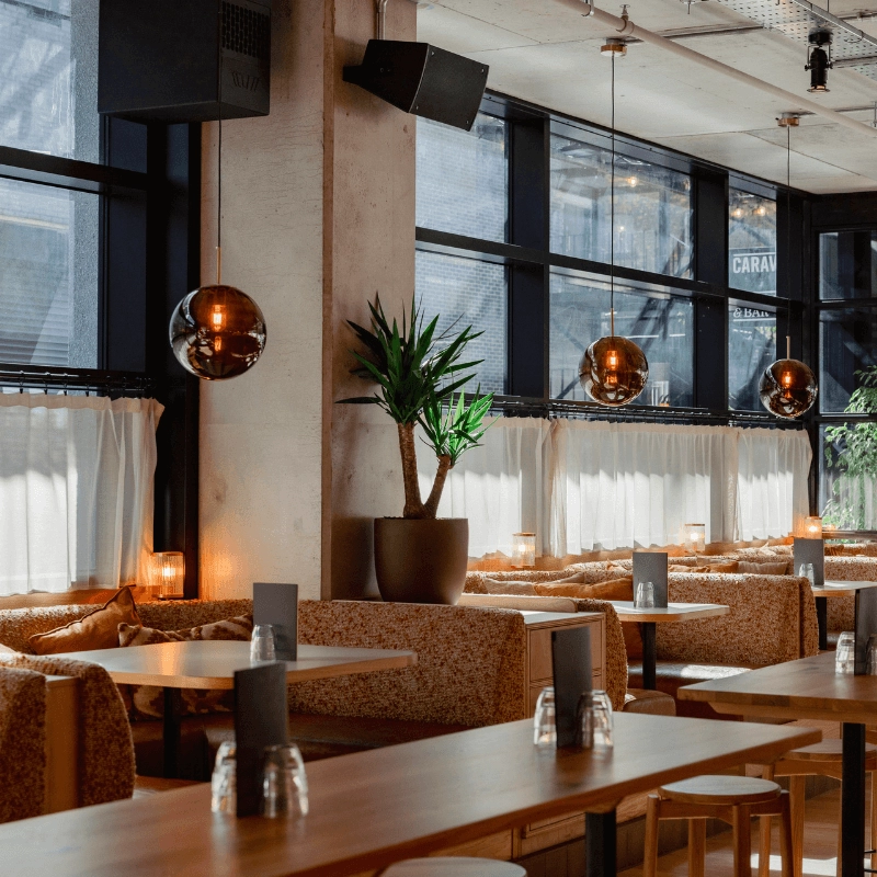 Restaurant Banquette Seating in Caravan, Manchester | Atlas Contract ...