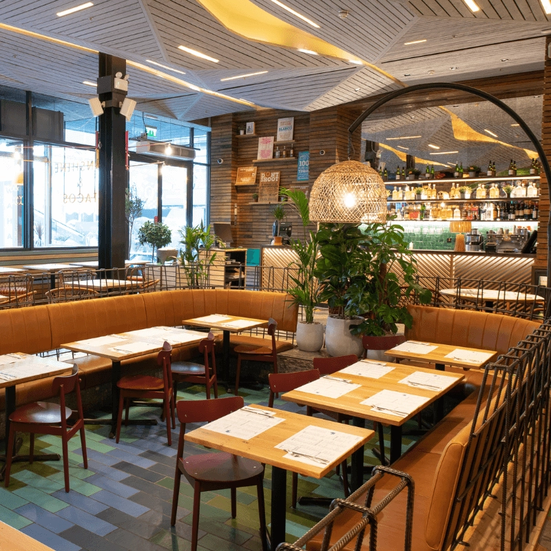 Bespoke Fixed Seating For Wahaca Restaurants | Atlas Contract Furniture