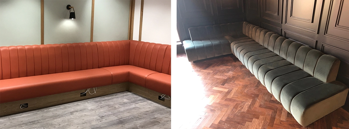 Fluting Styles for Atlas Banquette Seating