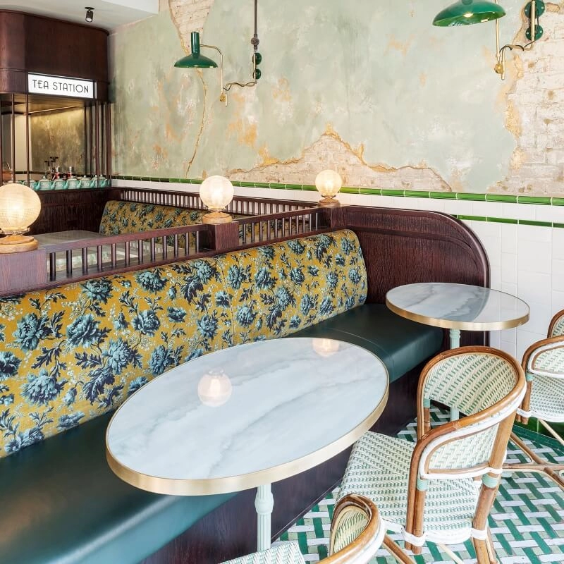 Wun's Tea Rooms & Bar in Soho | Bar Banquette Seating