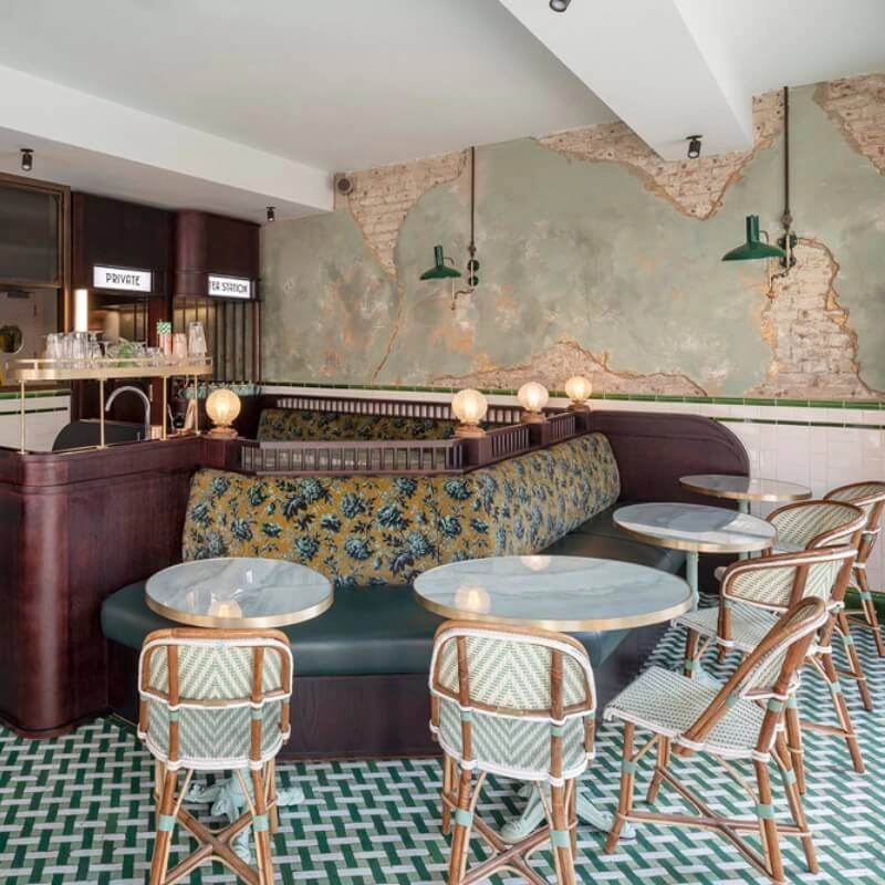 Wun's Tea Rooms & Bar in Soho | Bar Banquette Seating
