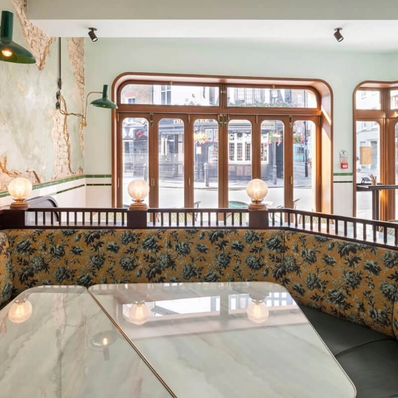 Wun's Tea Rooms & Bar in Soho | Bar Banquette Seating